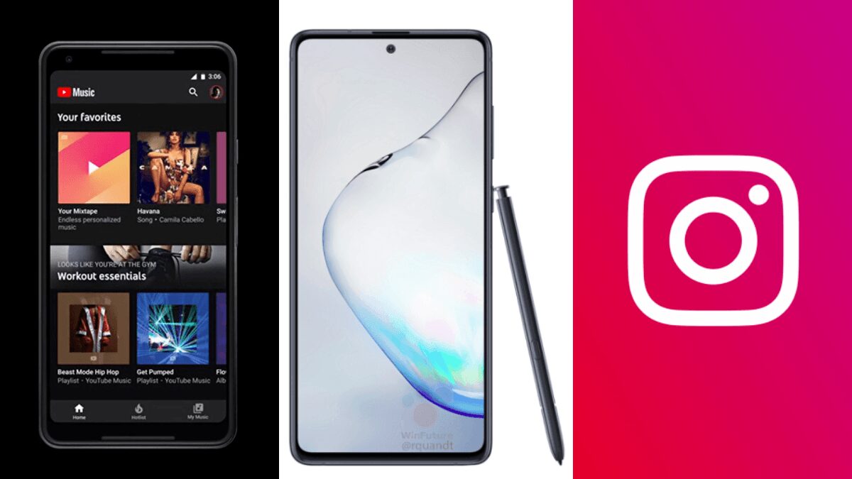 Samsung Galaxy Note 10, YouTube offre un Google Nest et Instagram